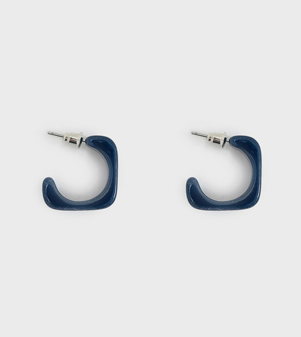 Buy Koton Square Hoop Earrings In Navy | 6thStreet UAE