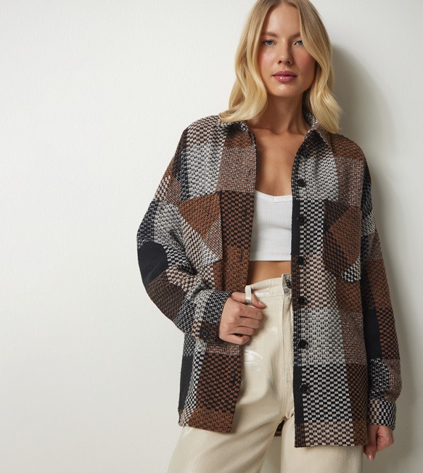 Buy Happiness İstanbul Plaid Oversized Lumberjack Shacket In Multiple ...