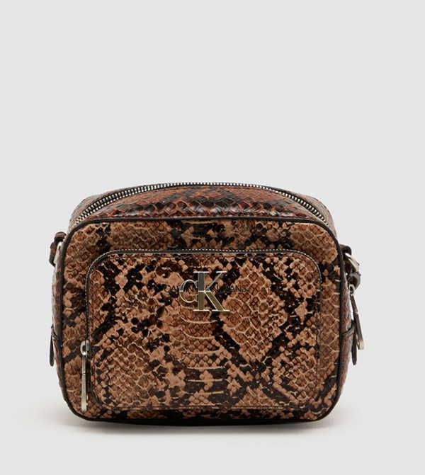 Buy Calvin Klein Camera Bag W/Pckt Python Crossbody Snake Mix In Multiple Colors | 6thStreet Qatar