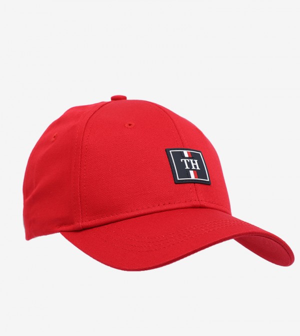 Buy Tommy Hilfiger Elevated Monogram Baseball Cap Red In Red ...