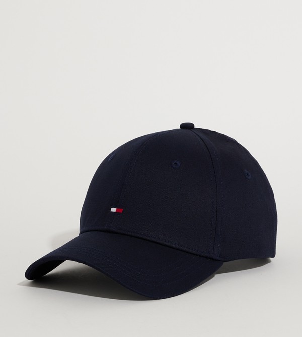 Buy Tommy Hilfiger Essential Flag Detail Baseball Cap In Navy ...