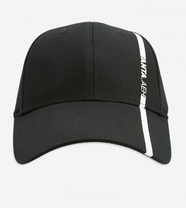 Buy Anta Signature Brand Stripe Adjustable Back Strap Cap Black In ...