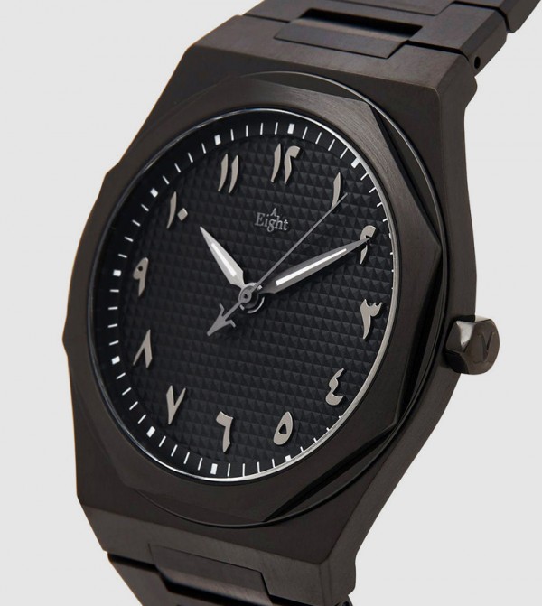 Buy Eight Kuwait Classic Analogue Watch In Black | 6thStreet Kuwait