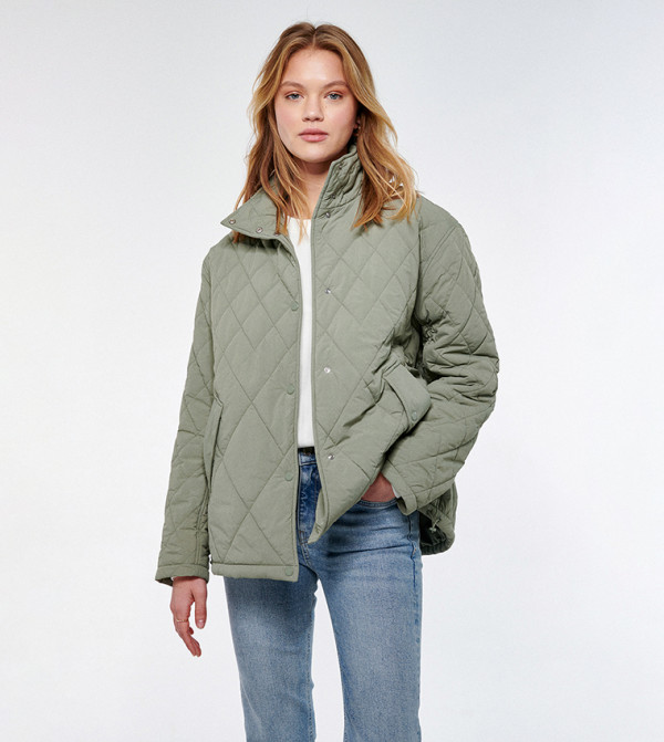 Buy Mavi Loose Fit Quilted Jacket In Green | 6thStreet Qatar