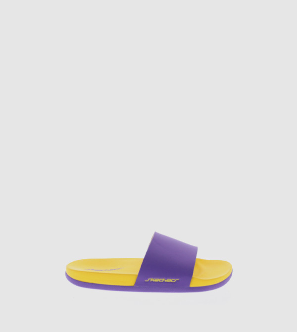 Buy Skechers Slides Flip Flop & Slides Purple In Purple | 6thStreet Qatar