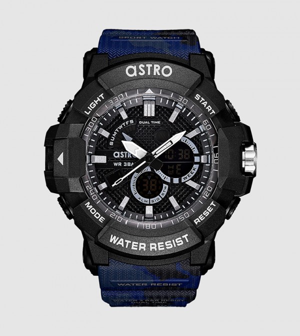 Buy Astro Analog Digital Round Black Dial Watch In Blue | 6thStreet UAE