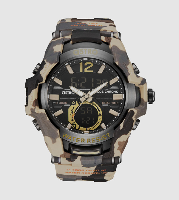 Buy Astro Analog Digital Round Black Dial Watch In Brown | 6thStreet UAE