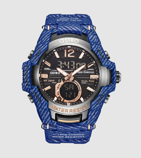 Buy Astro Analog Digital Round Black Dial Watch In Blue | 6thstreet UAE