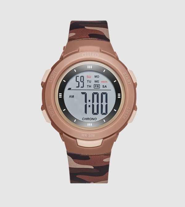 Buy Astro Camo Printed Strap Digital Watch In Brown | 6thStreet UAE