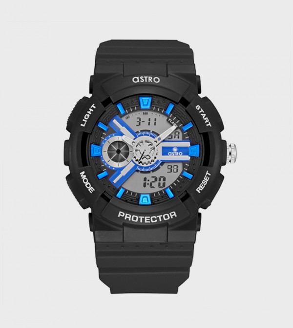 Buy Astro Blue Dial Digital Watch In Black | 6thStreet UAE