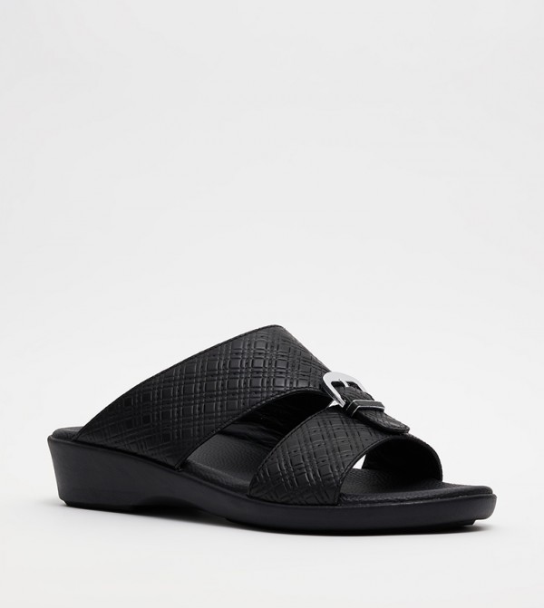 Buy Aldo Textured Open Toe Arabic Sandals In Black | 6thStreet Saudi Arabia