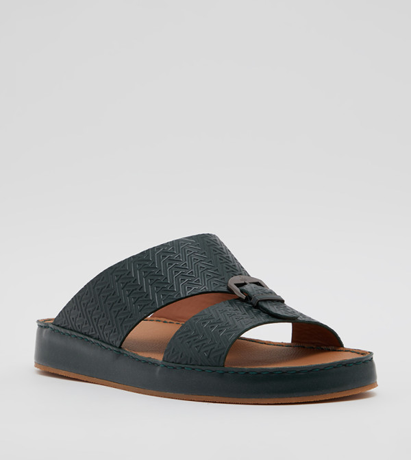 Buy Aldo Logo Embossed Open Toe Comfort Sandals In Green | 6thStreet UAE