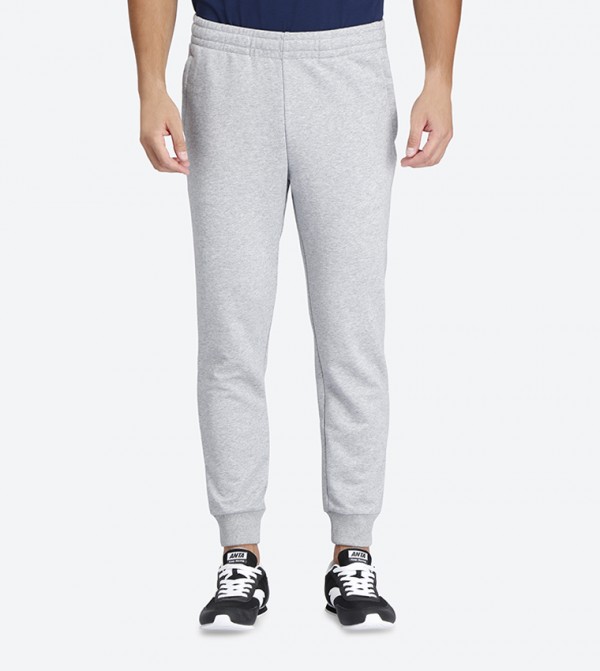 Buy Anta Classic Fit Heather Effect Knit Track Pants Light Grey ...
