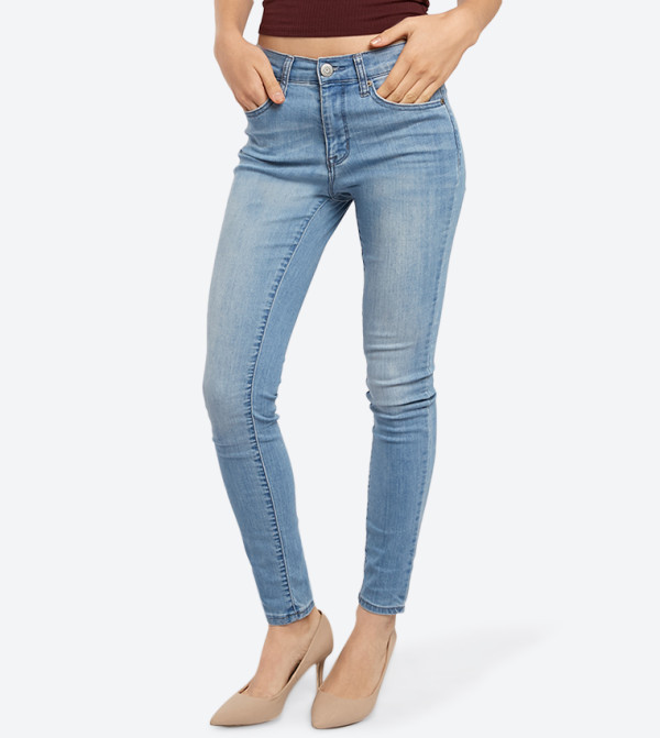 Buy Aeropostale 5 Pocket Button Closure Jeans Blue AR 8708 3374 In Blue ...