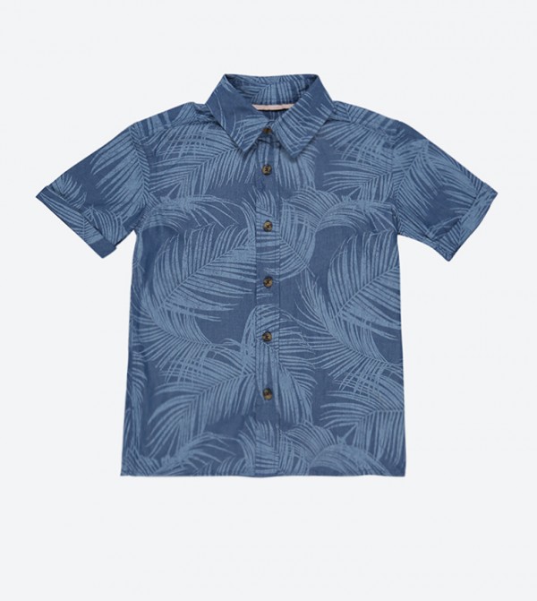 Buy Aeropostale Printed Short Sleeve Shirt Blue AR 9252 2045 In Blue ...
