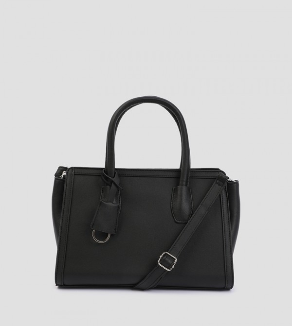 Buy Ardene Faux Leather Satchel Bag In Black | 6thStreet UAE