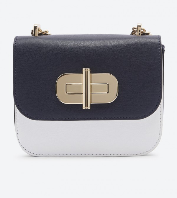 اشتري تومي هيلفيغر Turnlock Closure Single Colorblock Mini Cross Body ...