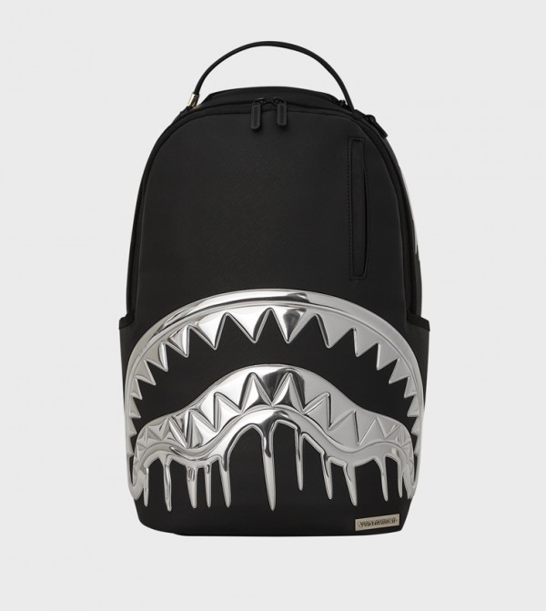 Buy Sprayground Shark Detail Metallic Drip DLXSV Backpack In Black ...