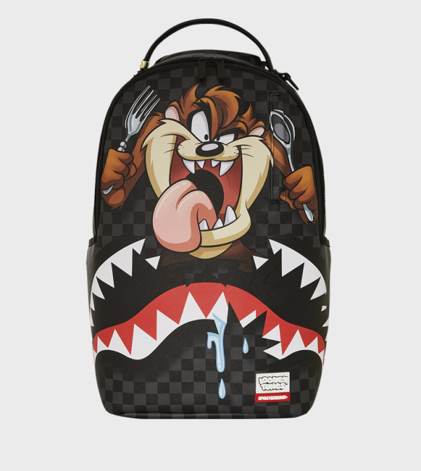 Buy Sprayground Loony Tunes Taz Shark Bite Bag DLSXV Backpack In Black ...