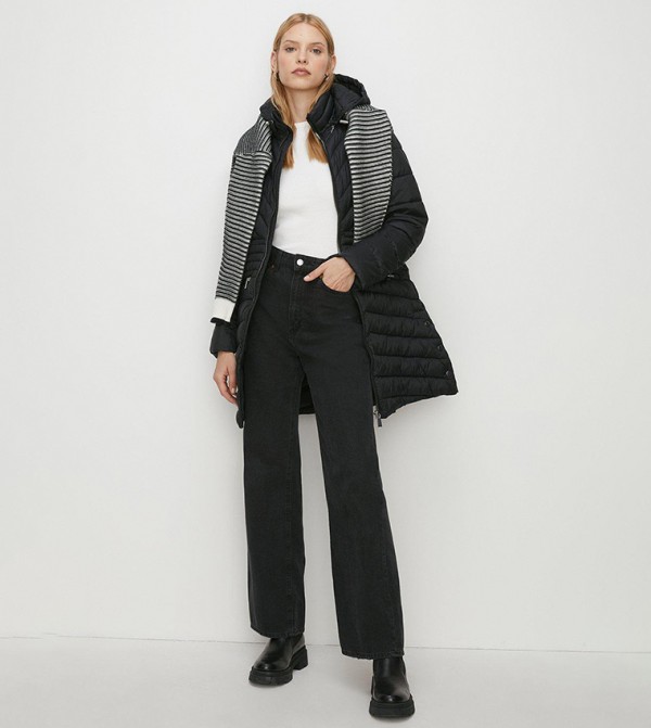 Buy Oasis Quilted Padded Packable Puffer Jacket In Black | 6thStreet ...