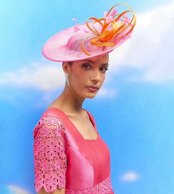 Buy Coast Lisa Tan Loop And Feather Detail Side Facing In Pink ...