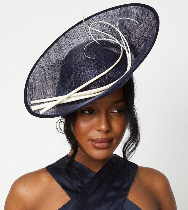 Buy Coast Lisa Tan Quill Detail Hat In Navy | 6thStreet UAE