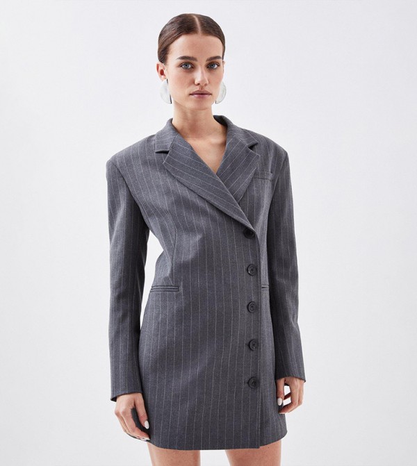 Buy Karen Millen Tailored Pinstripe Single Breasted Blazer Dress In