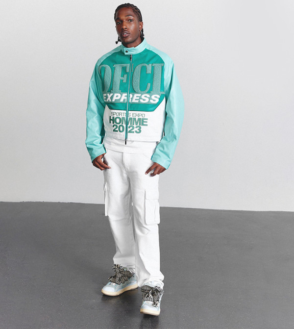 Buy Boohoo Washed Relaxed Fit Cargo Jeans In White | 6thStreet Oman