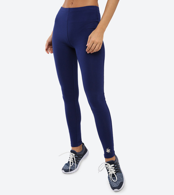 Buy Beverly Hills Polo Club Ankle Length Stretchable Leggings Blue BP ...