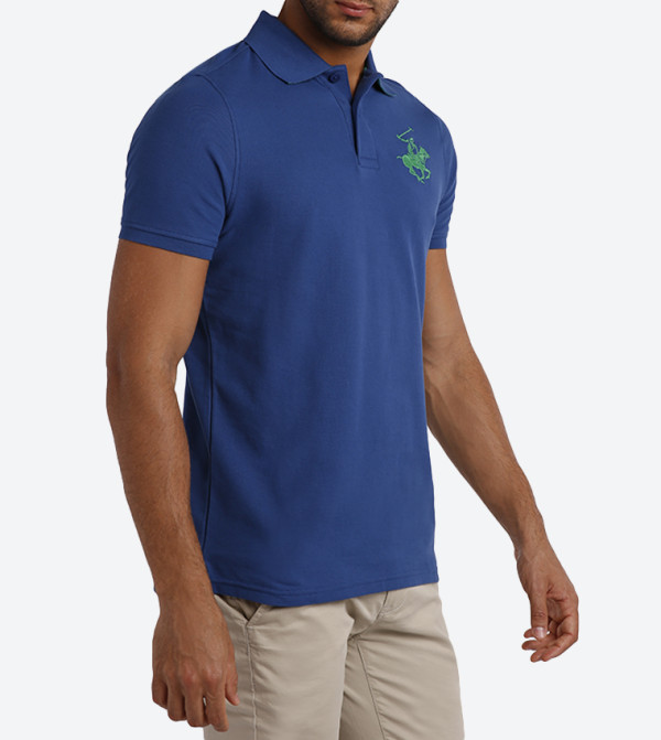 Buy Beverly Hills Polo Club Solid Colored Polo Shirt Blue BP M2300 In ...