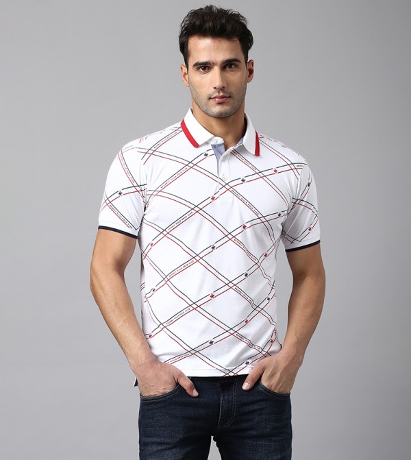 Buy Beverly Hills Polo Club All Over Printed Polo T Shirt In White ...