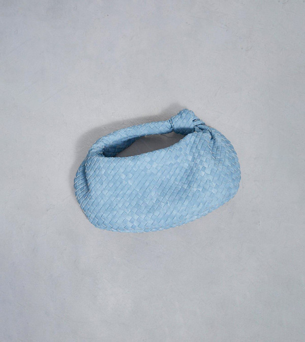 Buy MissPap Woven Denim Grab Bag In Blue | 6thStreet UAE