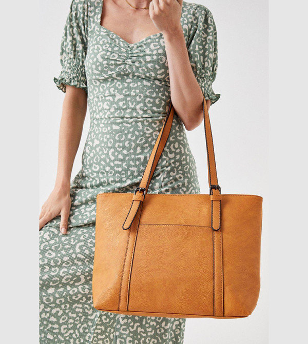 Buy Dorothy Perkins Tina Shopper Tote Bag In Brown | 6thStreet UAE