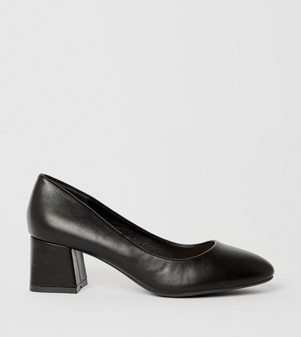 Buy Principles Outlet Deacon Almond Toe Low Block Heel Court Shoes In ...