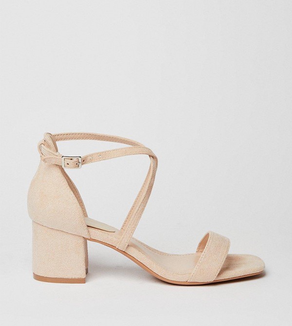 Buy Dorothy Perkins Stacey Cross Strap Medium Block Heel Sandals In ...