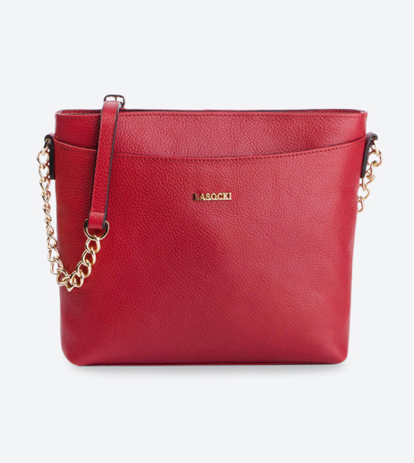Buy Lasocki @ CCC Top Zip Chain Detail Strap Cross Body Bag Red In Red ...