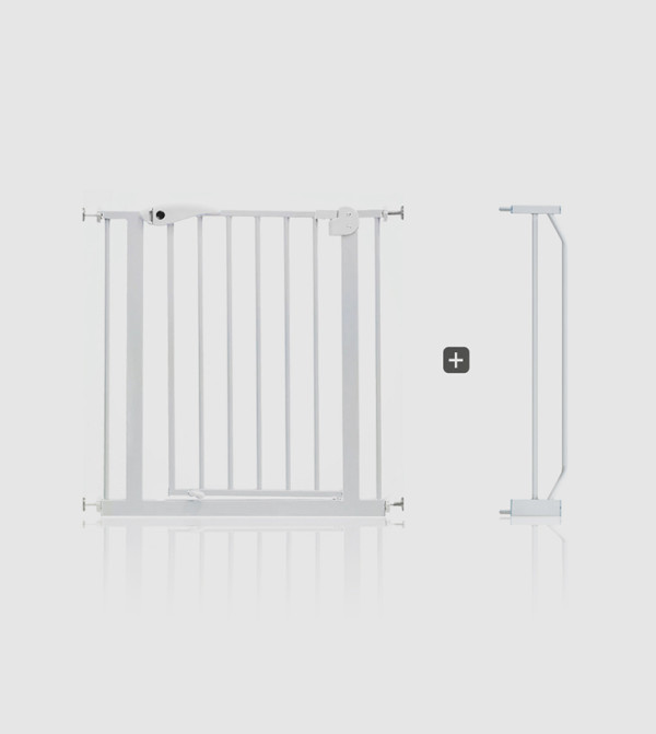 Buy Baby Safe Metal Safety Gate With 10cm Extension In White ...