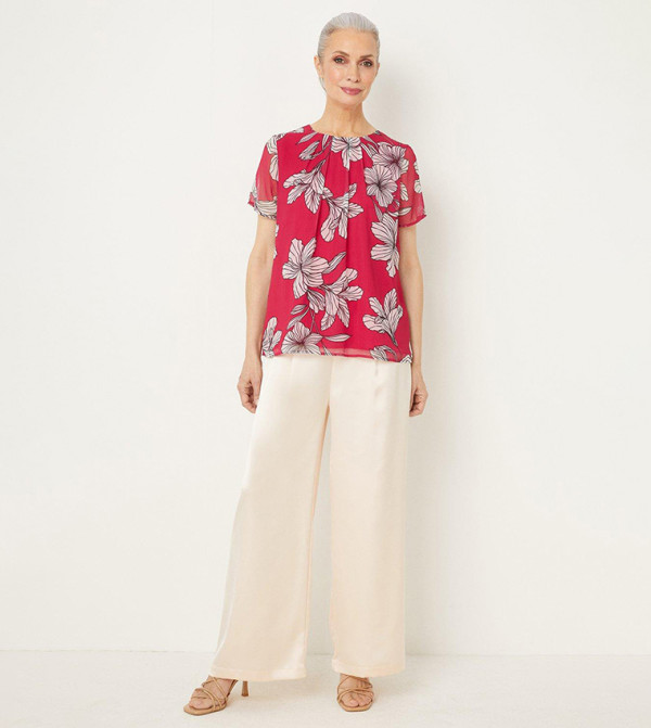 Buy Wallis Pink Floral Print Chiffon Shell Top In Pink | 6thStreet UAE