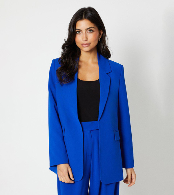 Buy Wallis Edge To Edge Oversized Blazer In Blue | 6thStreet Qatar