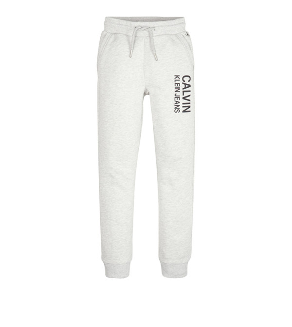 Buy Calvin Klein Stamp Logo Sweatpants Knit Pants Light Grey Heather In ...