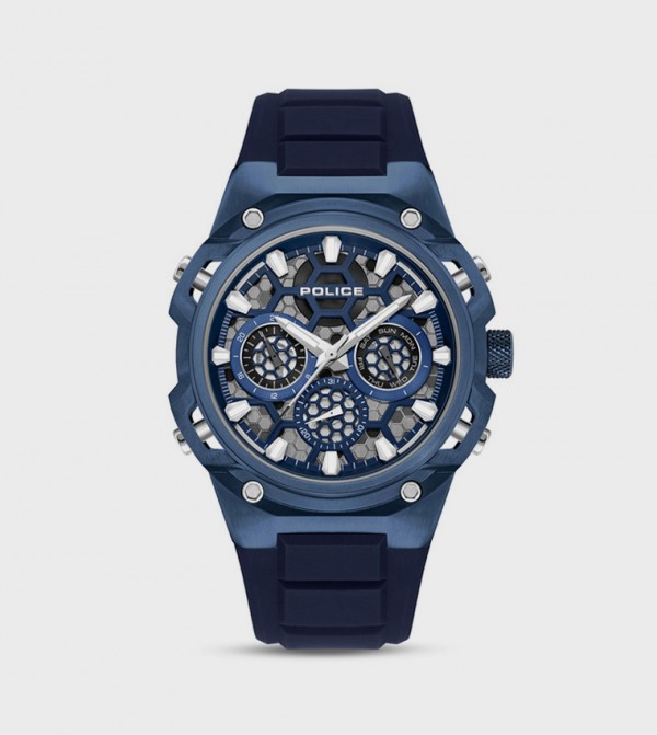 Buy POLICE CHALLENGER Silicon Strap Chronograph Watch In Blue ...