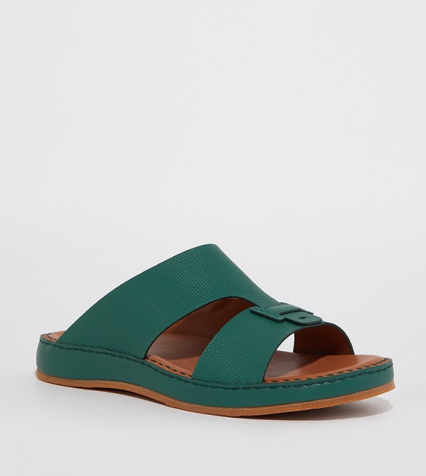 Buy Call It Spring ZANE Textured Open Toe Arabic Sandals In Green ...