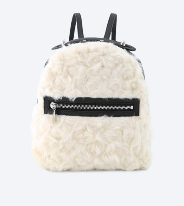 Buy Charles & Keith Front Zip Furry Backpack Multi In Multiple Colors ...