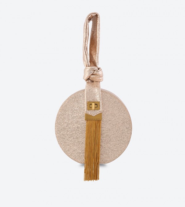 Buy Charles & Keith Turn Lock Rose Gold Clutch In Rose Gold | 6thStreet ...