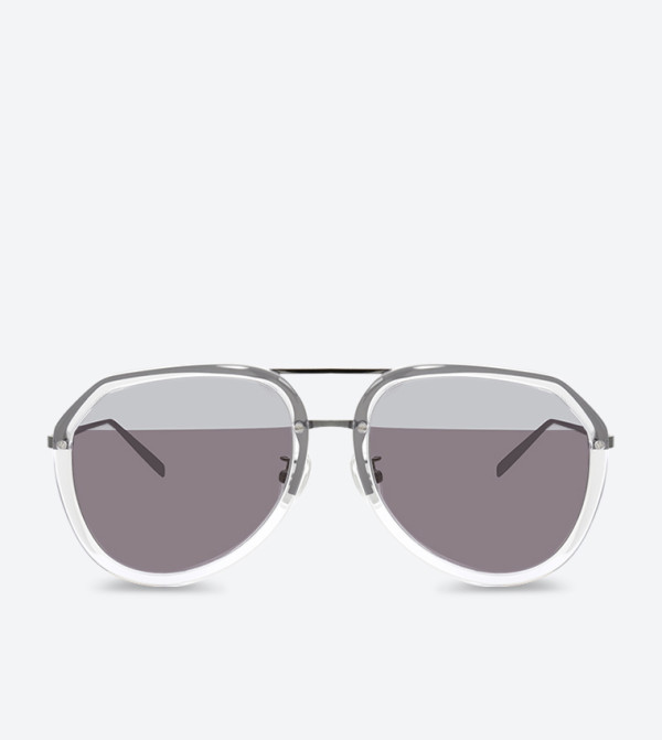 Buy Charles & Keith Double Wire Aviator Sunglasses Grey In Grey ...