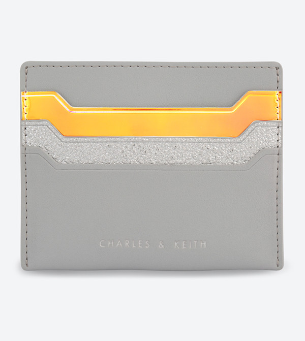 Buy Charles & Keith Basic Grey Card Holder In Grey | 6thStreet Qatar