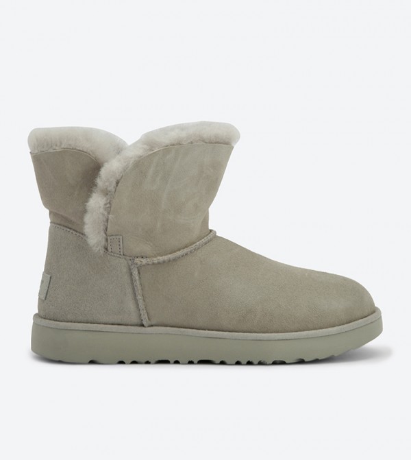 Buy Ugg Classic Cuff Mini Round Toe Boots Grey CLASSIC CUFF MINI In ...