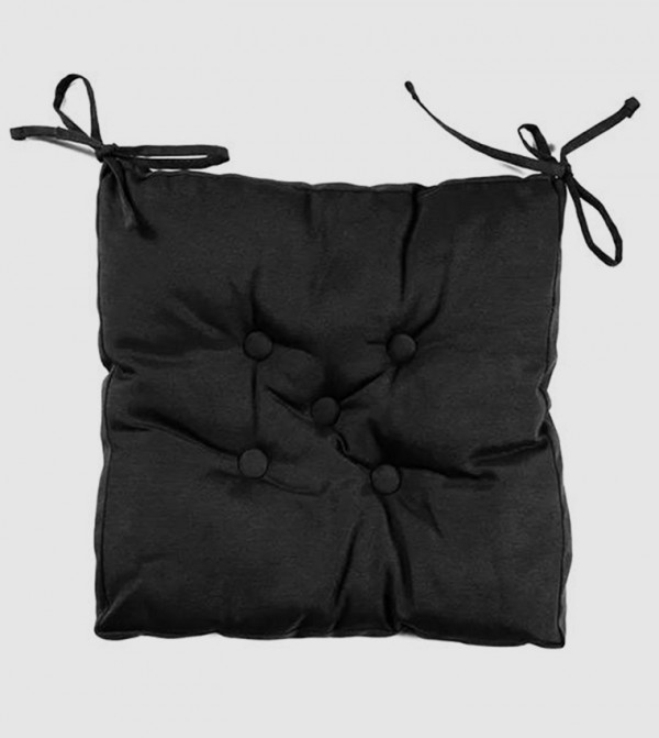 Buy Cotton Home Cotton Home Quilted Chair Pad, Black, 40x40cm In Black ...