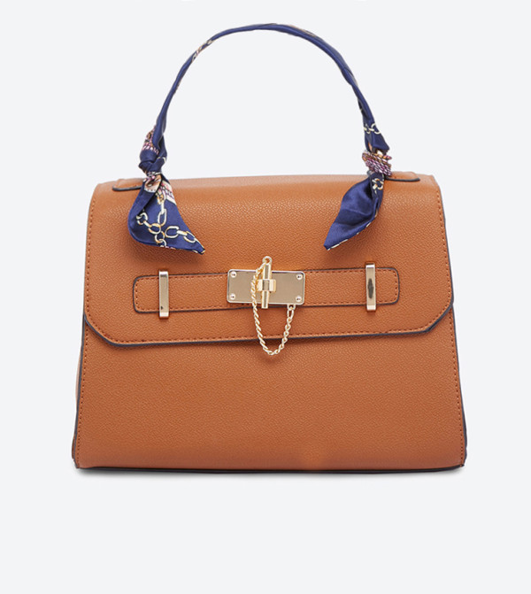 Buy Aldo Ribbon Detail Grab Handle Cross Body Bag Brown In Brown ...