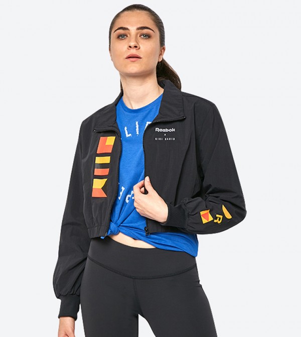 Buy Reebok Long Sleeve Gigi Hadid Track Jacket Black In Black ...